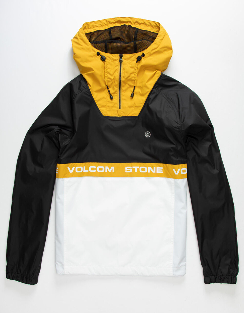 VOLCOM Fezzes Mens Yellow Windbreaker Jacket - BLACK/YELLOW - XL | Tillys