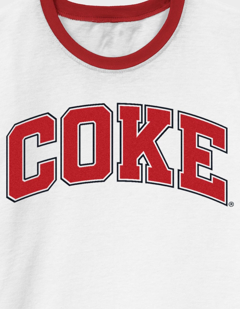 COCA-COLA Collegiate Unisex Ringer Tee - WHT/RED | Tillys