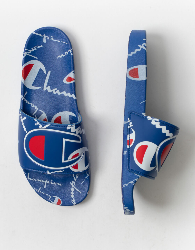 CHAMPION IPO Warped Mens Slide Sandals - BLUE | Tillys