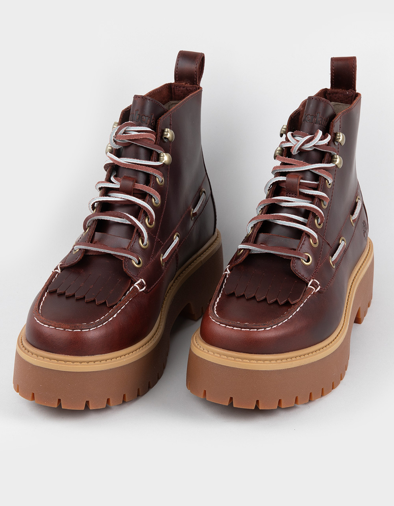 TIMBERLAND Stone Street Mid Womens Platform Boots - BURGUNDY | Tillys