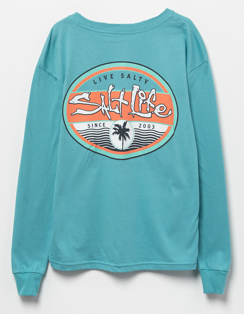 SALT LIFE Wavy Days Girls Long Sleeve Tee - SEAFOAM - XL | Tillys