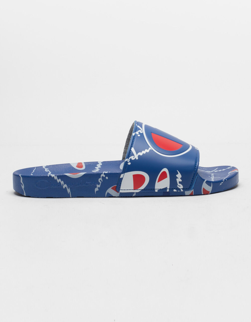 CHAMPION IPO Warped Mens Slide Sandals - BLUE | Tillys
