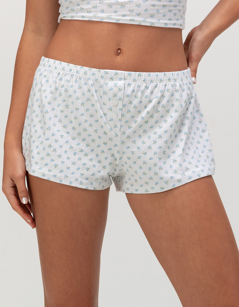 FULL TILT Button Front Womens Shorts - BLUE COMBO | Tillys