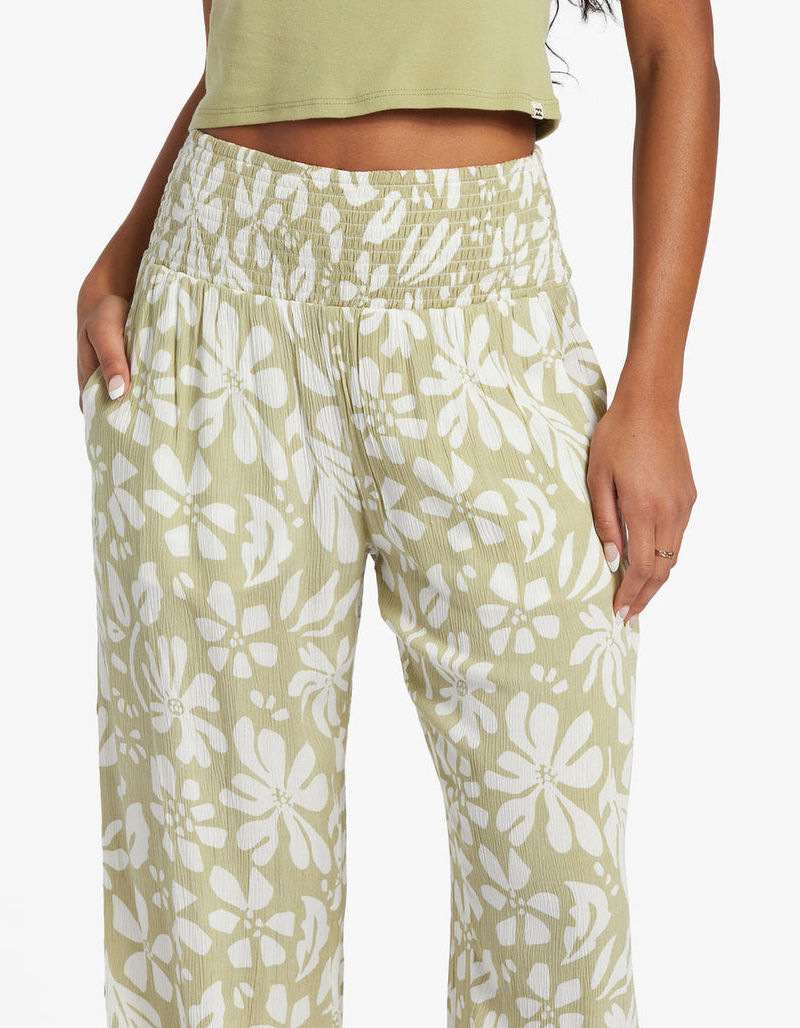BILLABONG New Waves 2 Womens Wide Leg Beach Pants - GREEN COMBO | Tillys