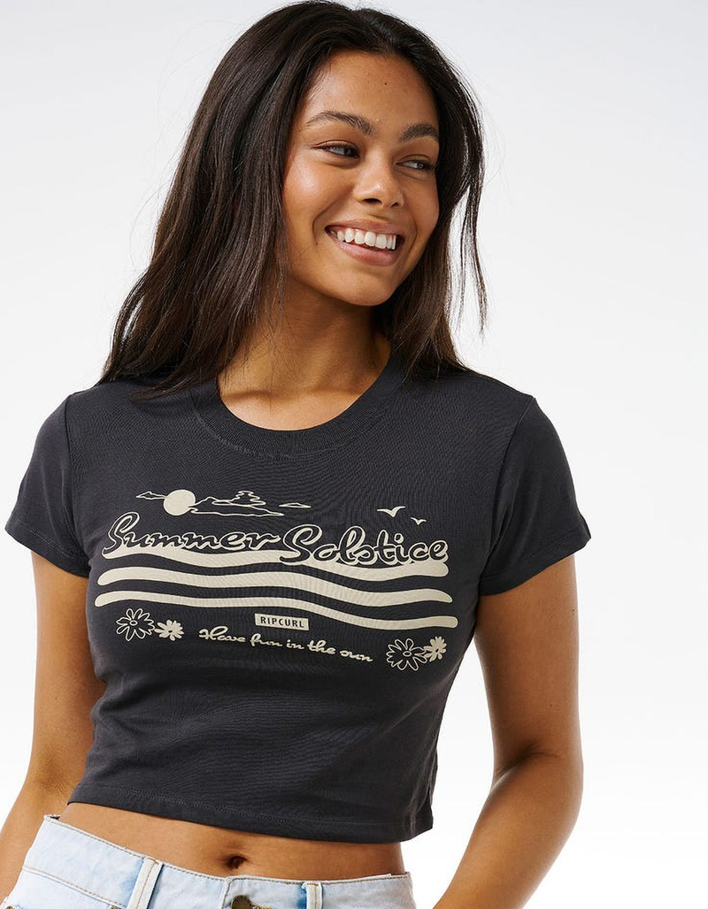RIP CURL Summer Solstice Womens Baby Tee - WASHED BLACK | Tillys