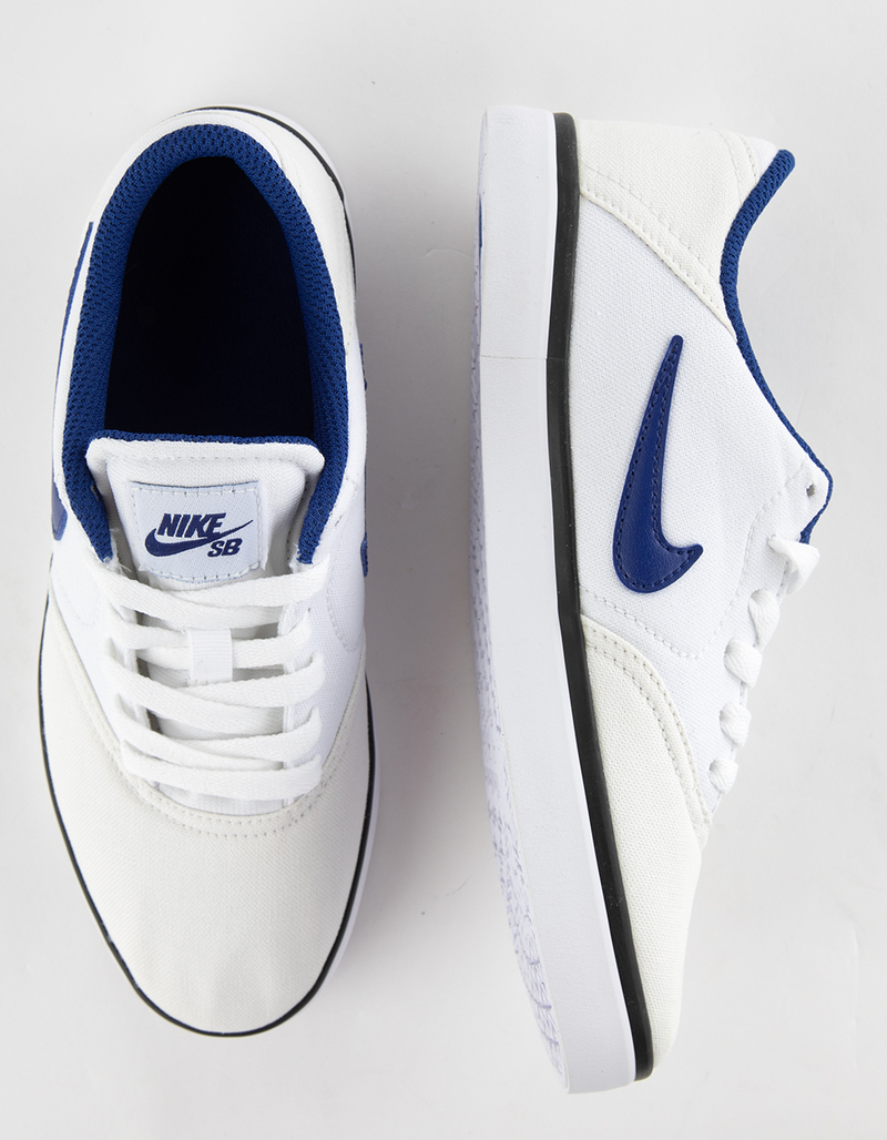 NIKE SB Check Canvas Kids Shoes - WHT/RYL BLUE - 3 | Tillys
