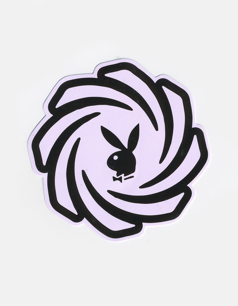 Swirl Playboy Sticker - BLK/WHT - ONE SIZE | Tillys