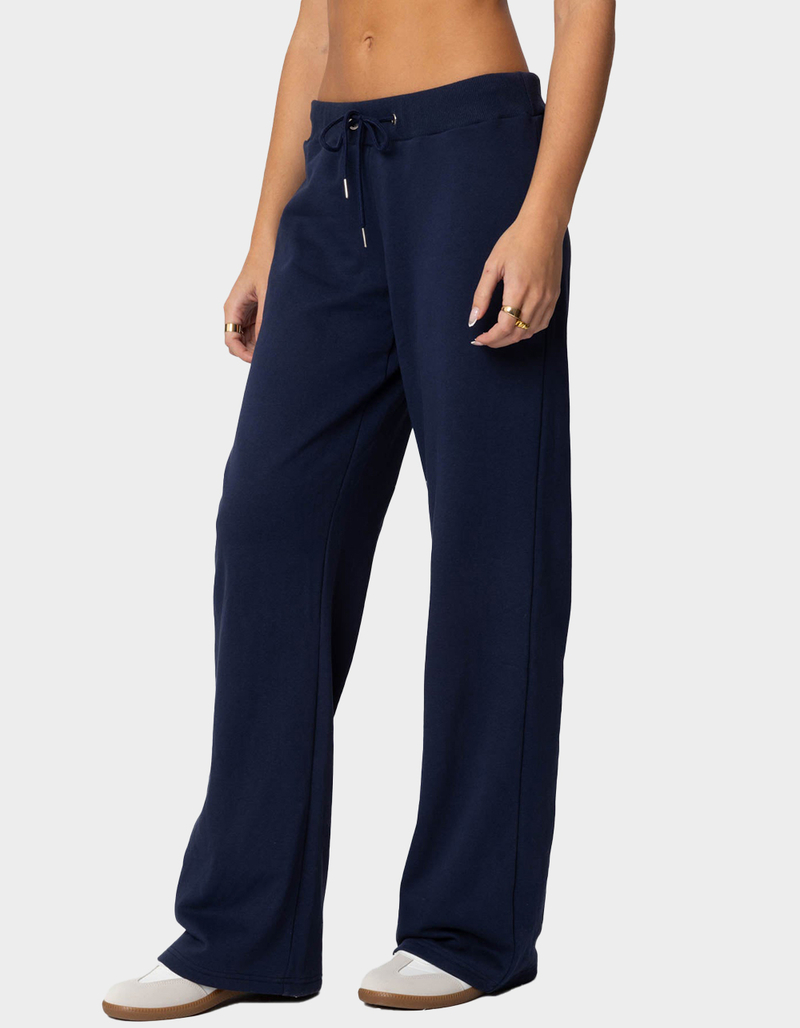 EDIKTED Quinn Straight Leg Sweatpants - NAVY | Tillys