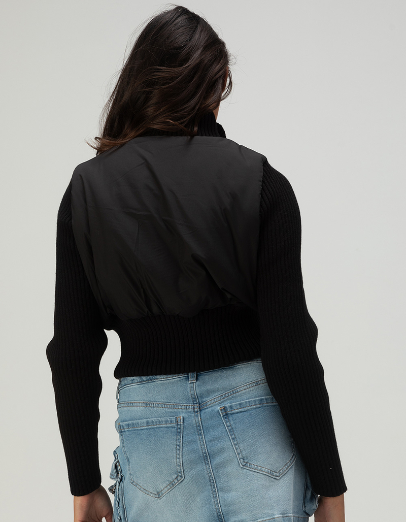 RSQ Womens Rib Knit Zip-Up Jacket - BLACK | Tillys