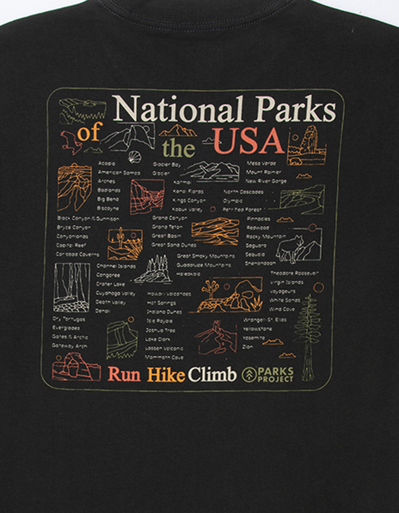 PARKS PROJECT National Parks Outline Checklist Mens Tee - BLACK | Tillys