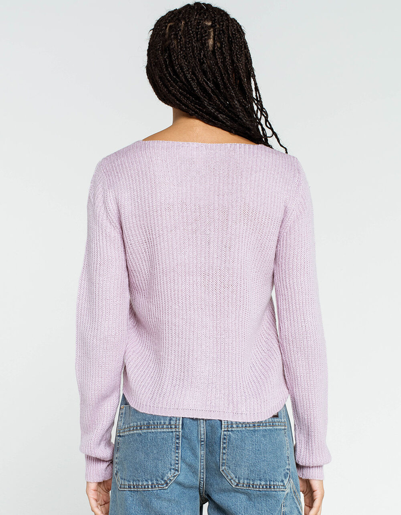 SKY AND SPARROW Cinch Womens Lavender Sweater - LAVENDER | Tillys