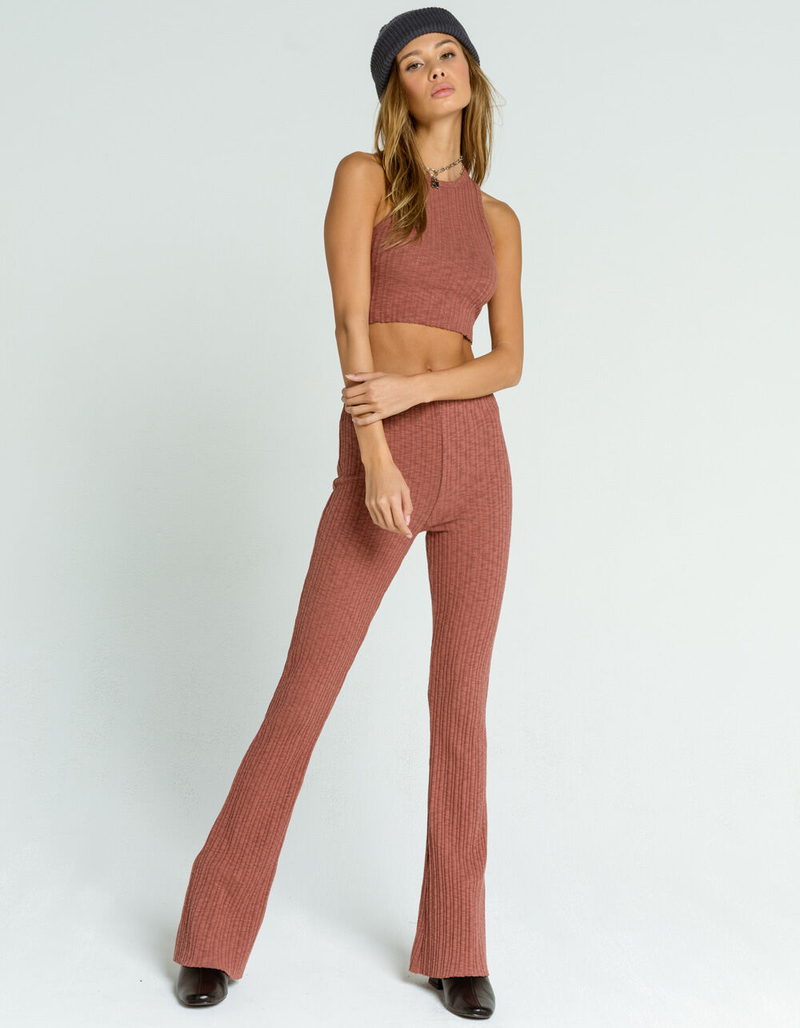 Sky And Sparrow Muscle Womens Rust Crop Tank Rust Tillys