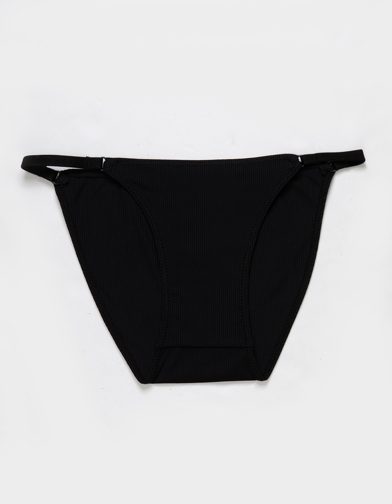 FULL TILT Rib Micro Strappy Bikini Panties - BLACK - S | Tillys