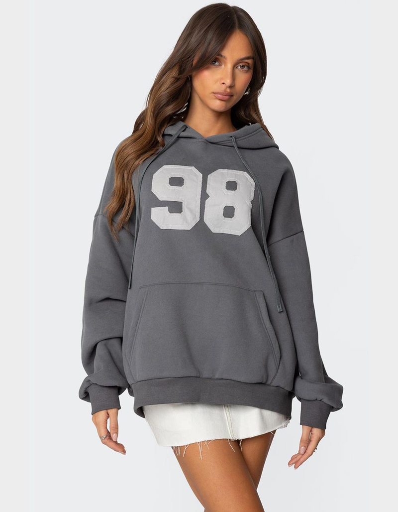 EDIKTED 98 Oversized Hoodie - GRAY - XL | Tillys