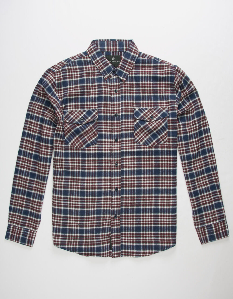 SHOUTHOUSE River Mens Flannel Shirt - BURGA - XL | Tillys