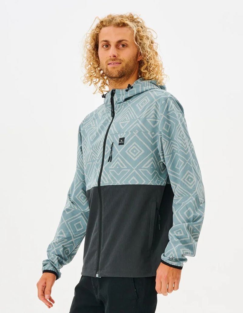 RIP CURL Elite Anti-Series Mens Zip Through Jacket - BLUE COMBO - S ...