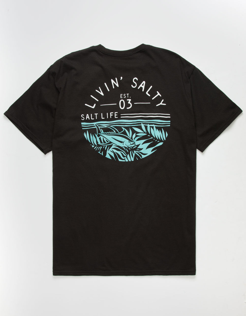 SALT LIFE Fish Tropics Circle Mens Pocket Tee - BLACK - L | Tillys