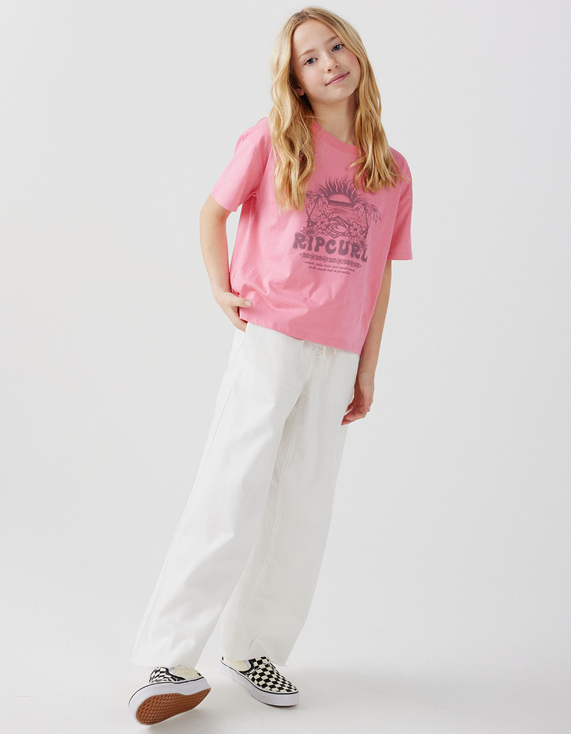 RIP CURL Hibiscus Girls Crop Tee - PINK | Tillys