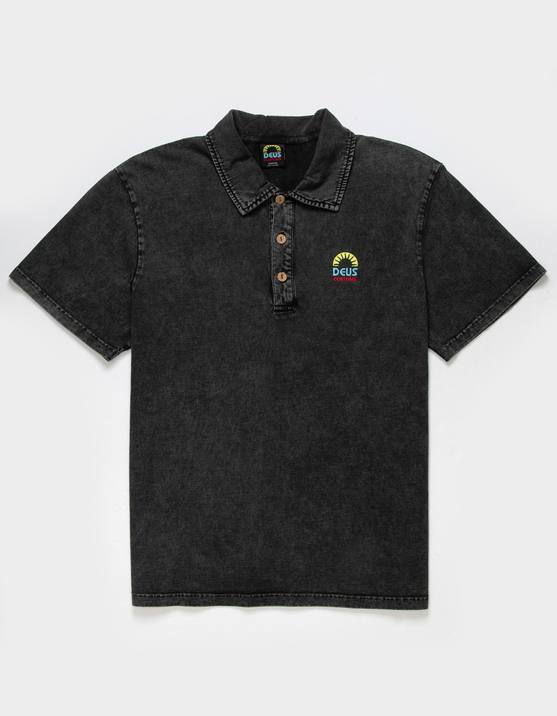 DEUS EX MACHINA Layback Mens Polo Shirt - BLACK | Tillys