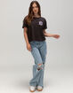 ROXY Wave Block Womens Crop Tee - BLACK | Tillys