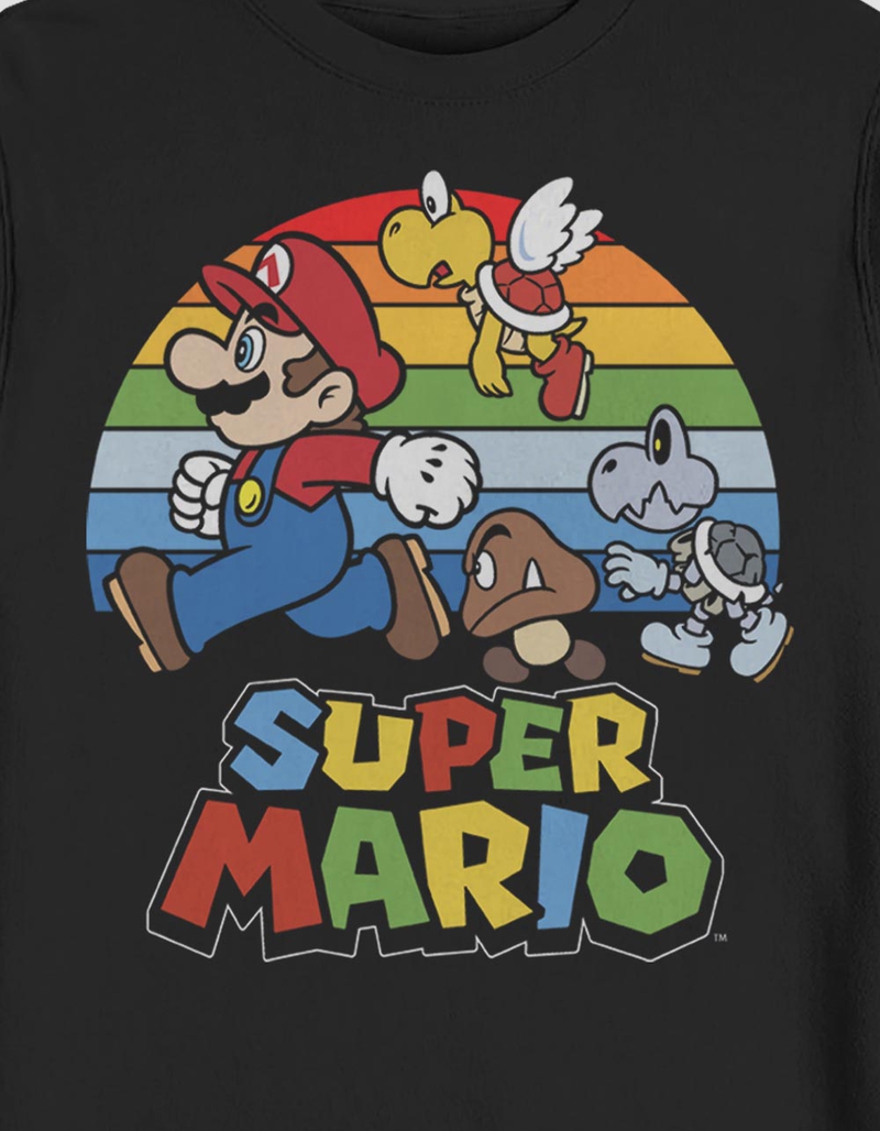 NINTENDO Super Mario Rainbow Fill Unisex Crewneck Sweatshirt - BLACK ...