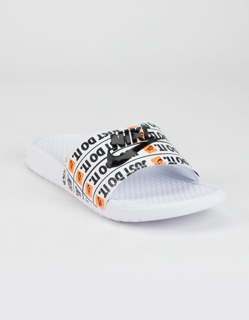 NIKE Benassi JDI Print Mens Slide Sandals - WHITE BLACK - 5.5 | Tillys