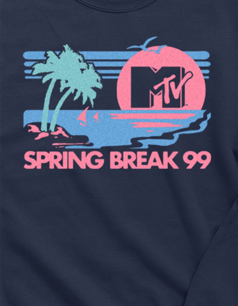 MTV Pastel Beach Unisex Crewneck Sweatshirt - NAVY - XXXL | Tillys