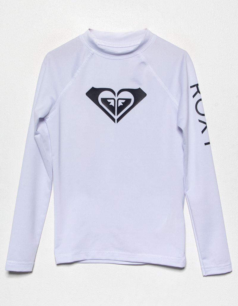 ROXY Whole Hearted Girls Rashguard - WHITE - 8 | Tillys