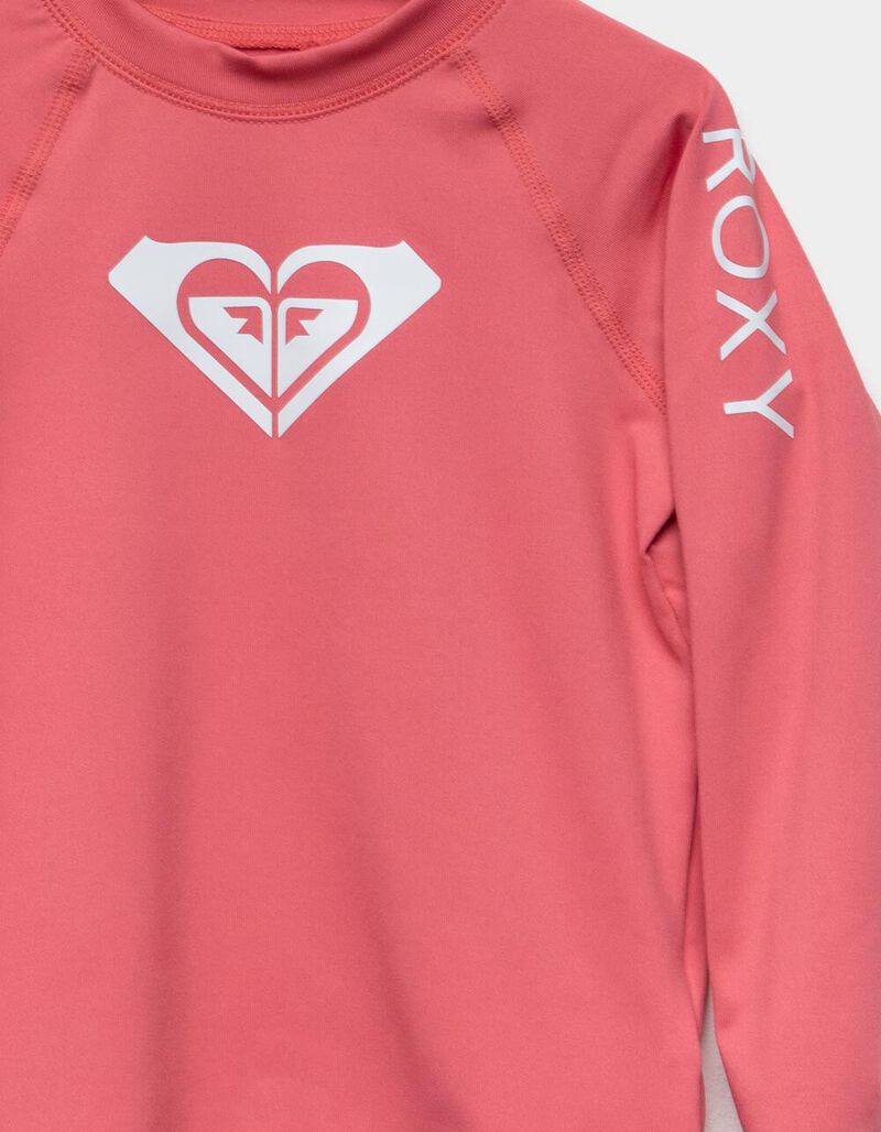 ROXY Whole Hearted Little Girls Pink Rash Guard (4-6) - PINK - 389886350
