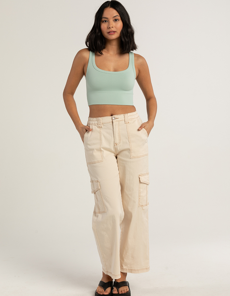 Tillys Seamless Chevron Ribbed Womens Crop Bralette Mint Tillys