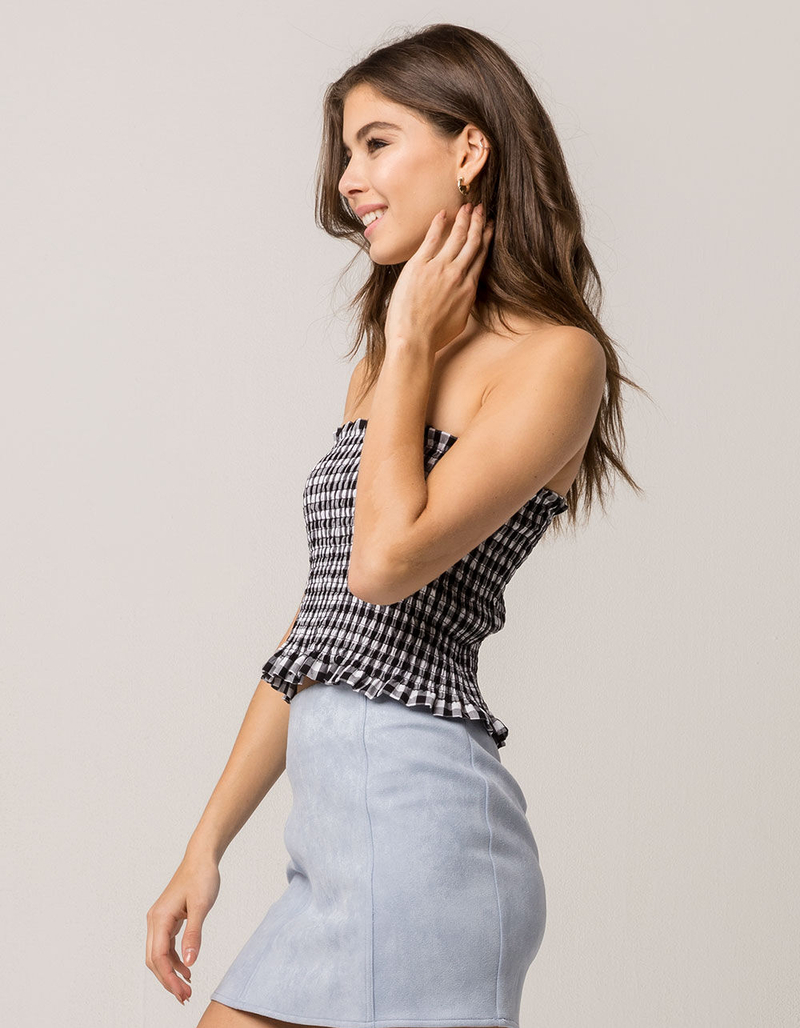 HEART HIPS Gingham Black Womens Tube Top - BLACK/WHITE | Tillys