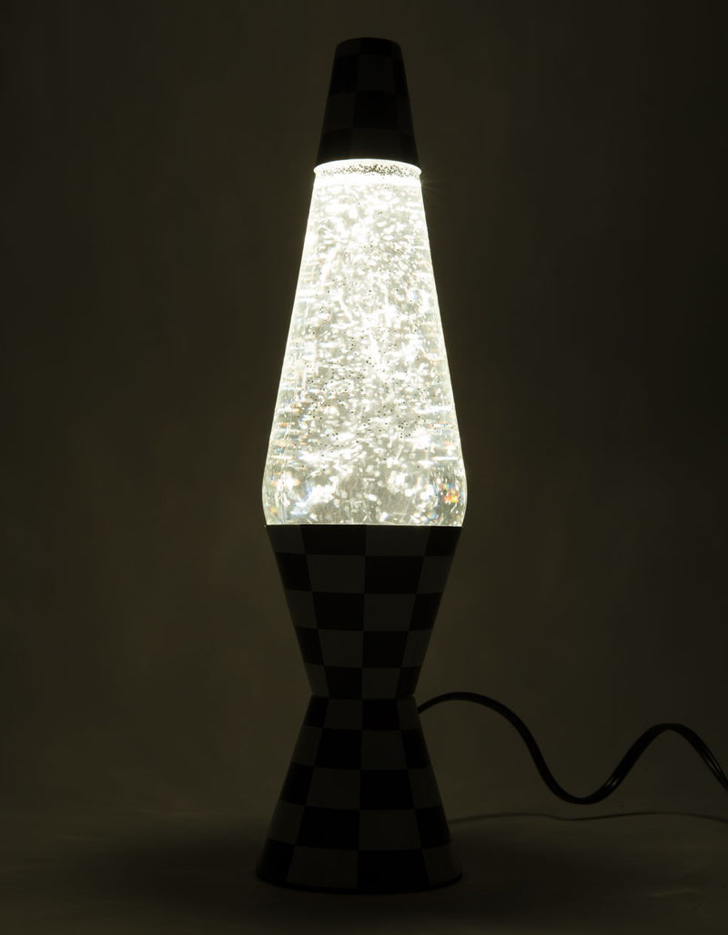 Checkered Glitter Sparkle Motion Lamp - BLK/WHT | Tillys
