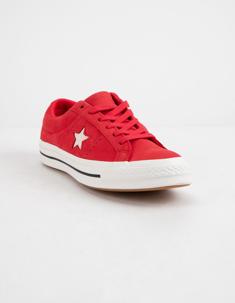 CONVERSE One Star Ox Cherry Red & Vintage White Womens Low Top Shoes ...