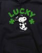 PEANUTS Lucky Snoopy Unisex Hoodie - BLACK - S | Tillys