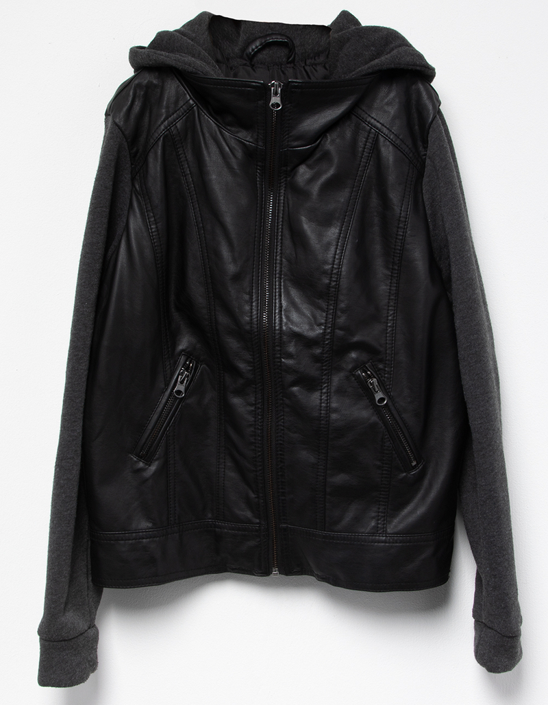 WHITE FAWN 2Fer Girls Jacket - BLACK COMBO - L | Tillys