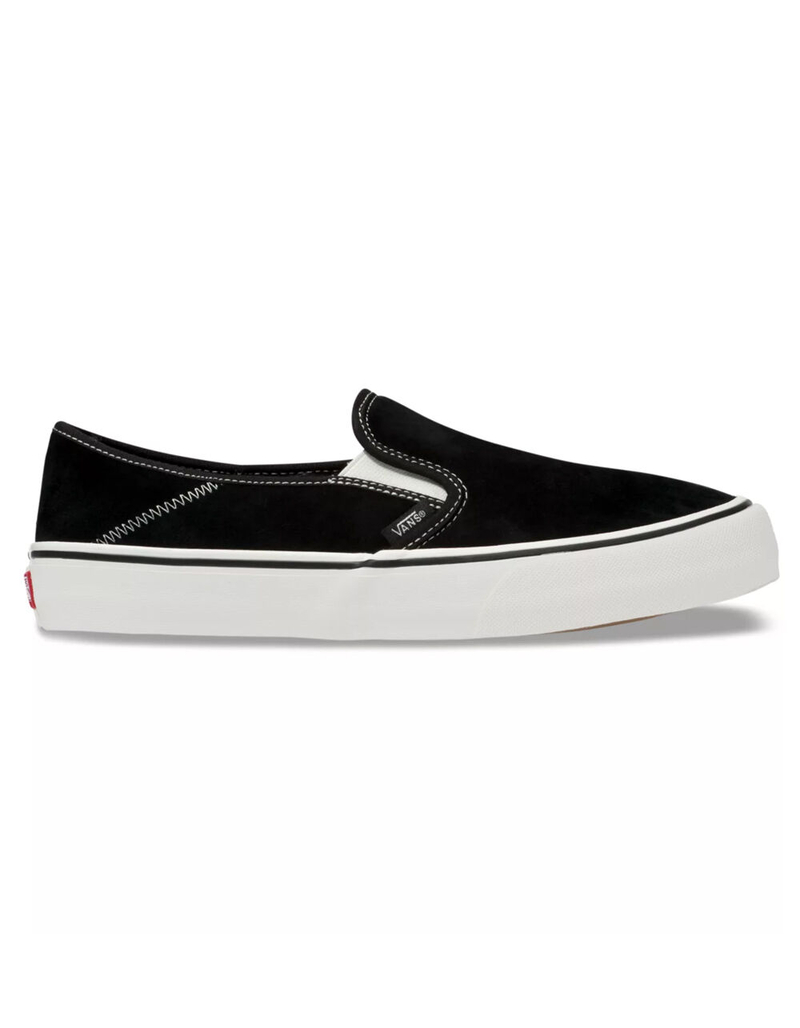 VANS Suede & Sherpa Slip-On SF Black & Checkerboard Shoes - BLACK ...