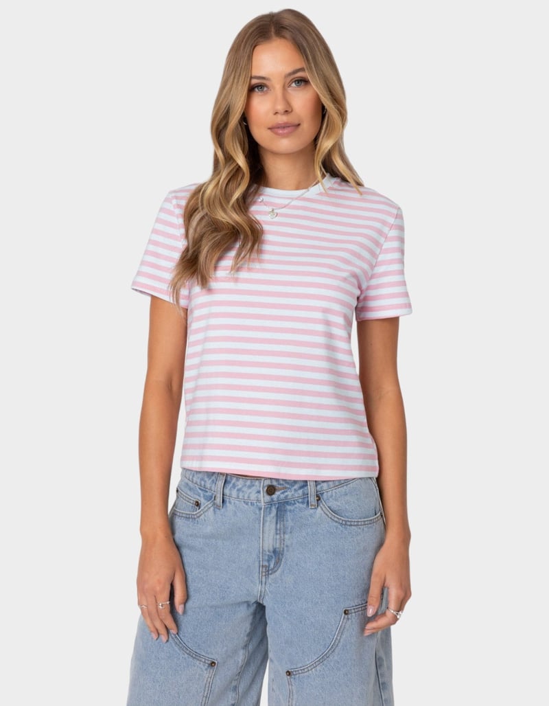 EDIKTED Callahan Striped Tee - LIGHT PINK | Tillys