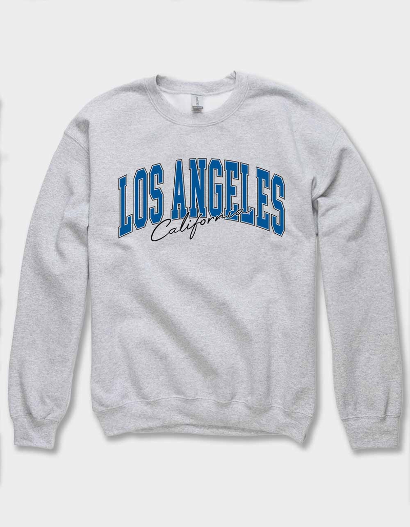 LOS ANGELES California Script Unisex Crewneck Sweatshirt - HEATHER GRAY ...