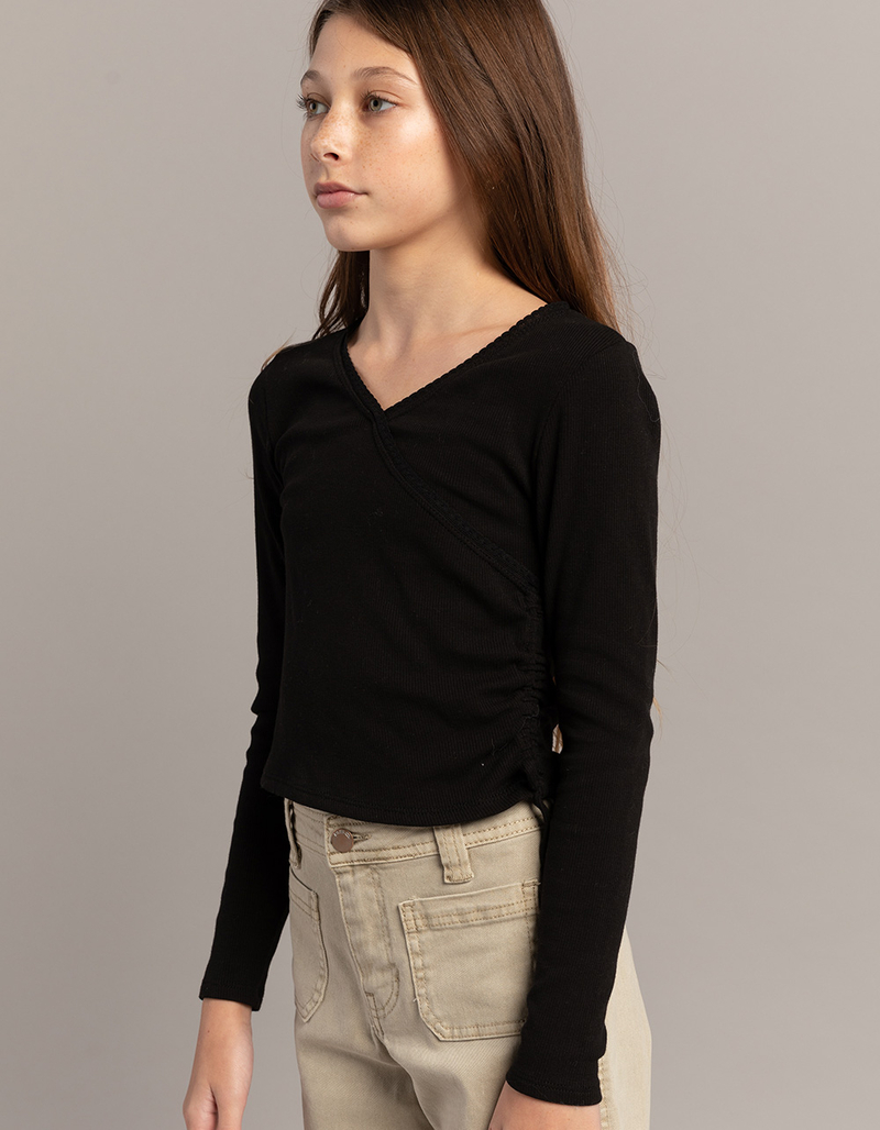 RSQ Girls Ballet Cinch Top - BLACK | Tillys