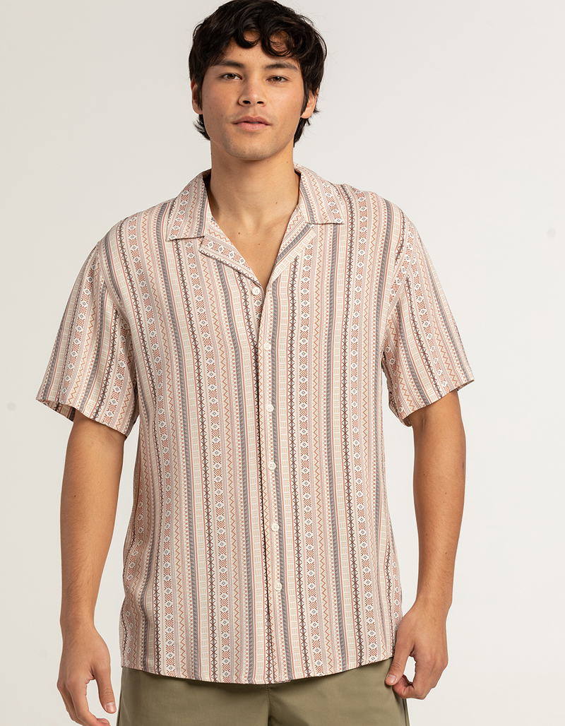 RSQ Mens Striped Button Up Shirt - WHITE/MULTI | Tillys