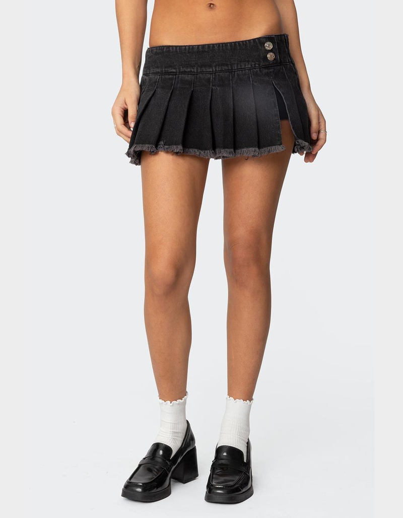 EDIKTED Gabriela Pleated Mini Skort - BLACK - M | Tillys