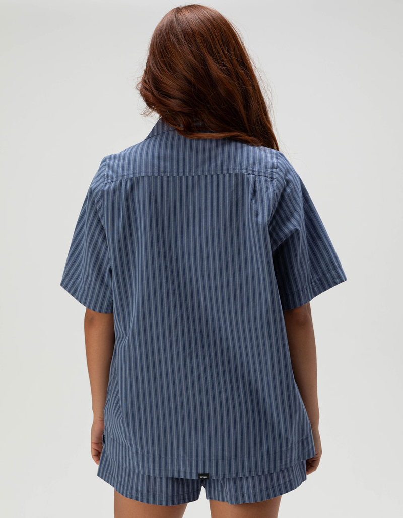 THRILLS Infinity Arianna Womens Button Up Shirt - BLUE - XXL | Tillys