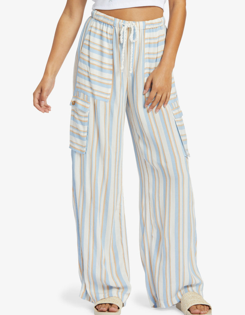 ROXY Precious Cargo Womens Beach Pants - BLUE/WHT | Tillys