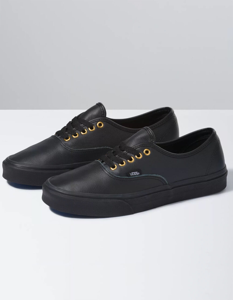 VANS Leather Authentic Mens Black Shoes - BLACK - 9.5 | Tillys