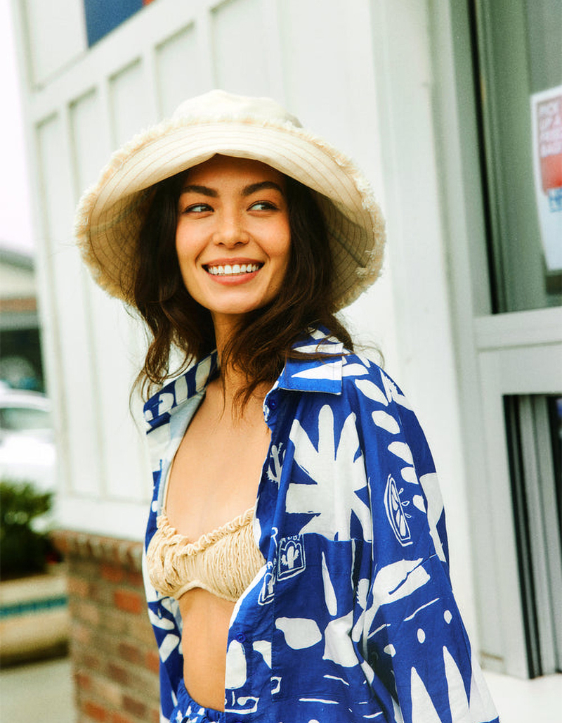 HEMLOCK HAT CO. Ibiza Womens Wide Brim Bucket Hat - NATURAL | Tillys