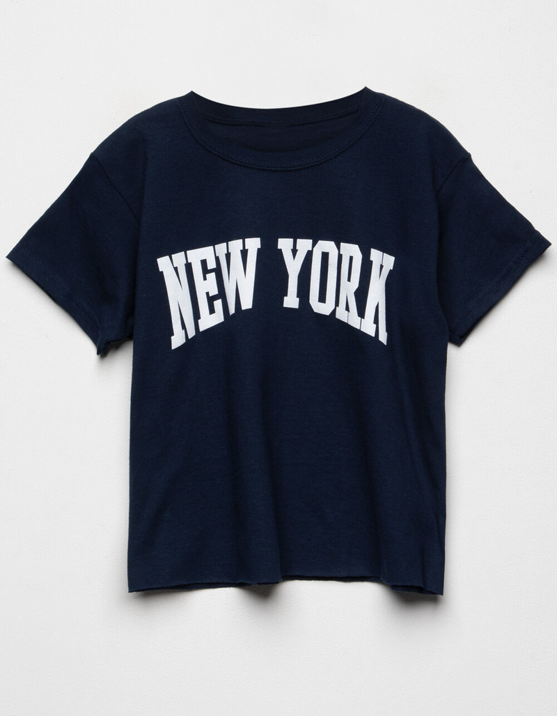 FULL TILT New York Girls Crop Tee - NAVY - S | Tillys