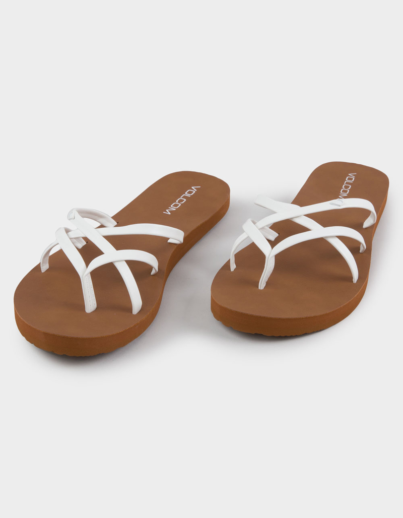 VOLCOM New School II Womens Thong Sandals - WHITE - 9 | Tillys