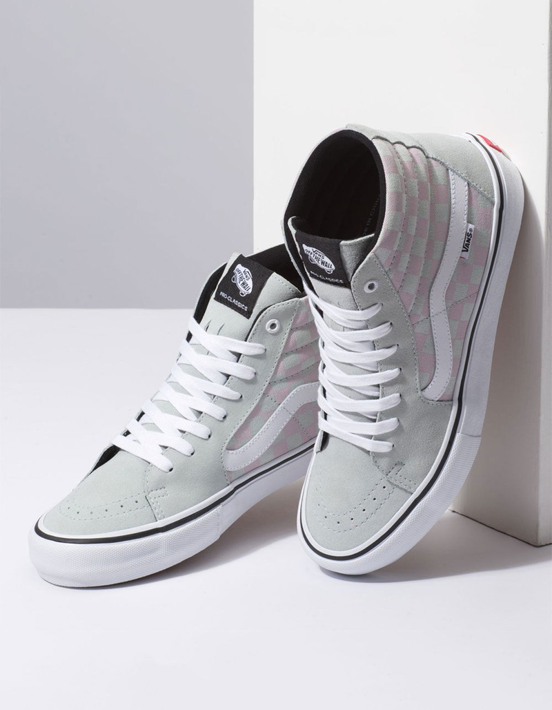VANS Checkerboard Sk8-Hi Pro Smoke & Violet Ice Shoes - SMOKE/VIOLET ...