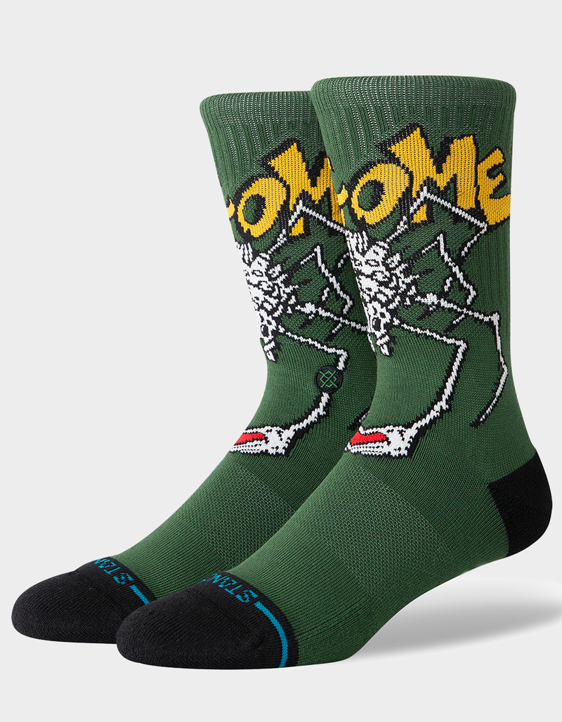 STANCE x Welcome Skateboards Mens Crew Socks - GREEN COMBO | Tillys