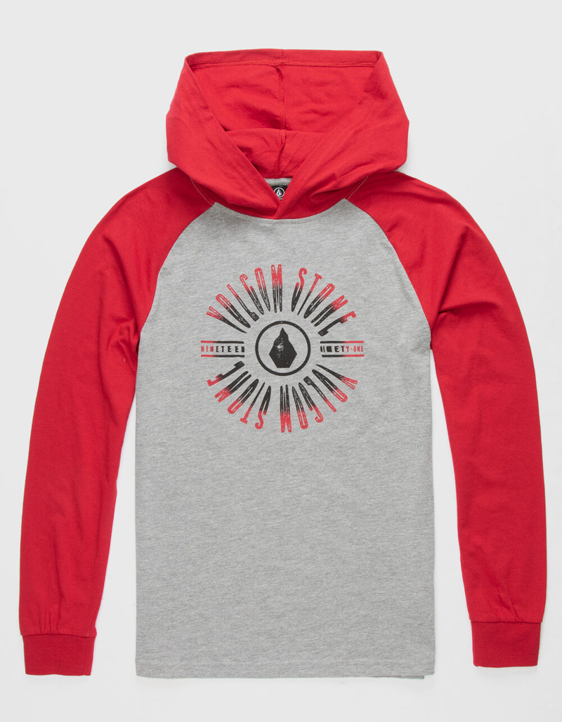 VOLCOM Slouch Boys Lightweight Hoodie - RED COMBO | Tillys